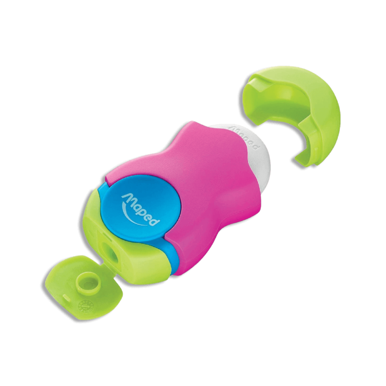 Maped Colored Sharpener 1 Hole & Eraser - Freeshop