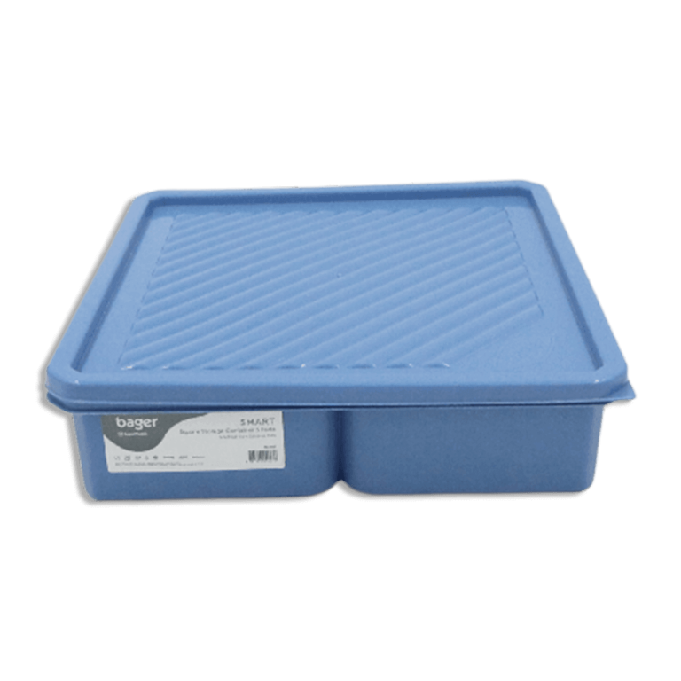 Bager Smart Blue 5 Compartment Storage Container with Lid – Freeshop