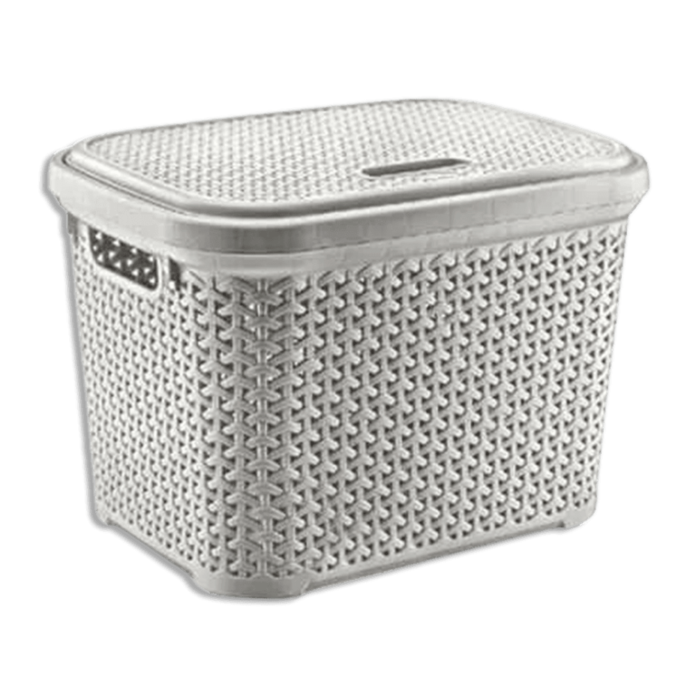 Hobby Life 20L Grey Rattan Laundry Basket with Cover – Freeshop