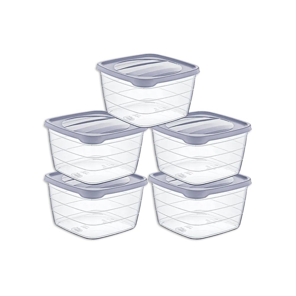 Hobby Life 5×0.25L Light Purple Square Trend Storage Container – Freeshop