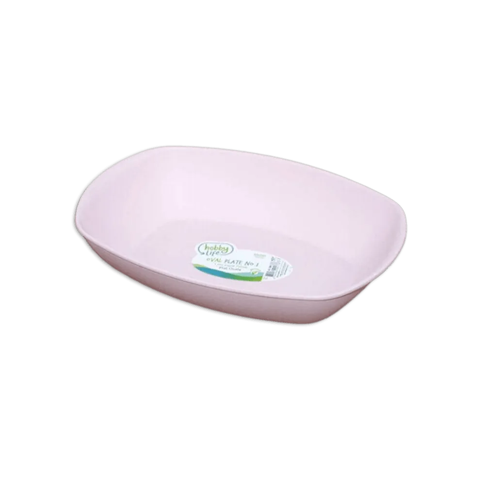 Hobby Life Pink Small Oval Plate - Freeshop