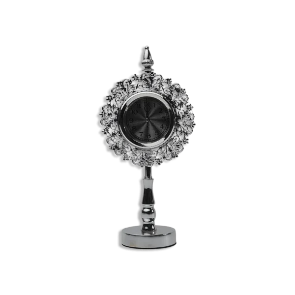 Décor Silver Small Clock Stand – Freeshop