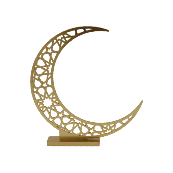 Ramadan 30cm Golden Crescent Stand – Freeshop