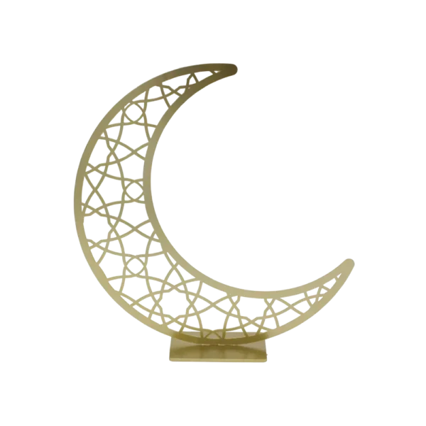 Ramadan 45x43cm Metallic Golden Crescent Decor – Freeshop