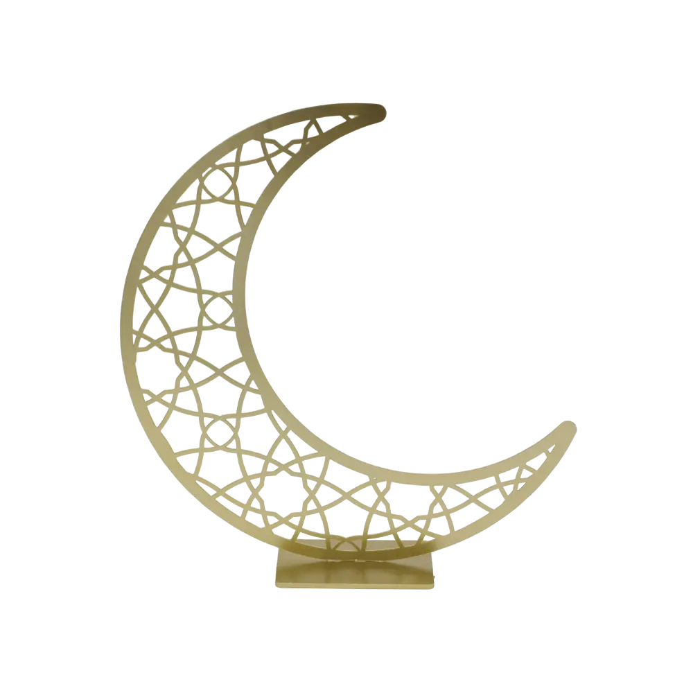 Ramadan 45x43cm Metallic Golden Crescent Decor – Freeshop