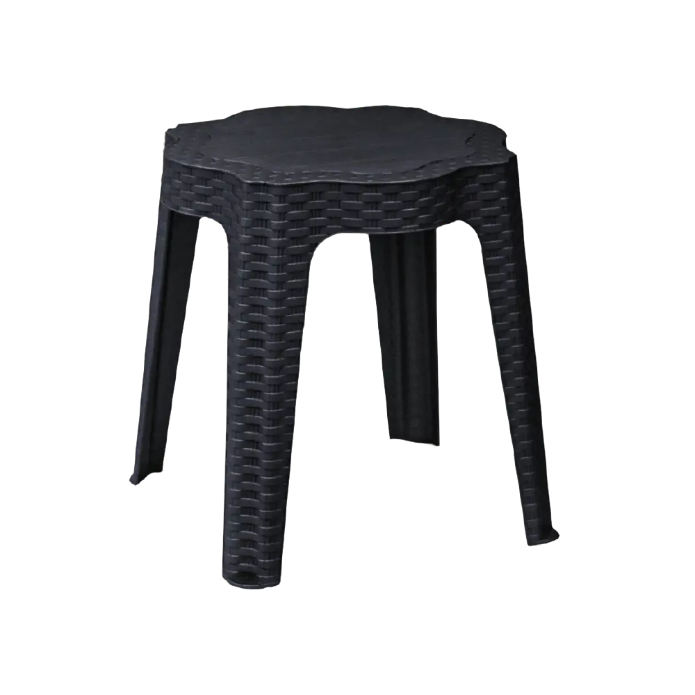 3M Plast Sephora 42×42×43cm Charcoal Grey Round Plastic Table - Freeshop