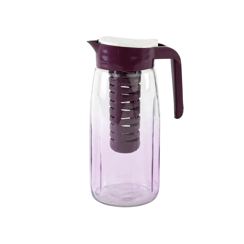 Glass 1450ml Purple Jug with Infuser – Freeshop