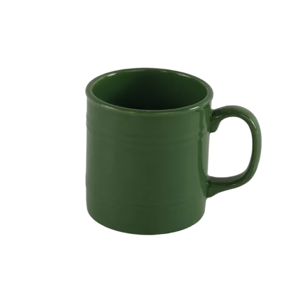 Ceramic Barrel Shaped Green Mug with Handle – Freeshop