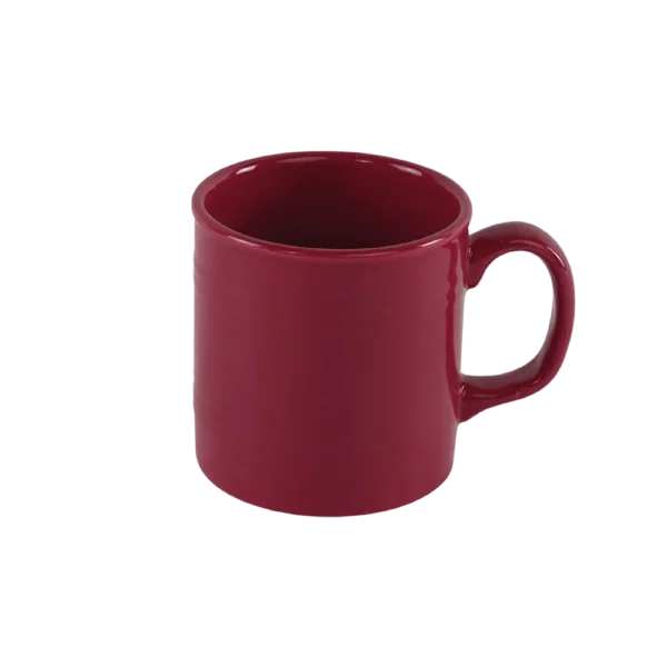 Ceramic Barrel Shaped Red Mug with Handle – Freeshop