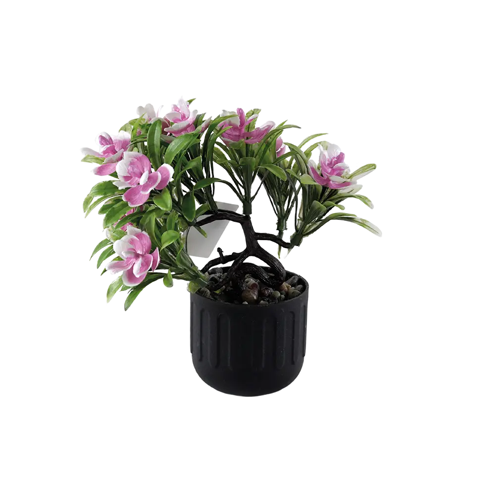 Eva Pink Flower with Black Vase – Freeshop