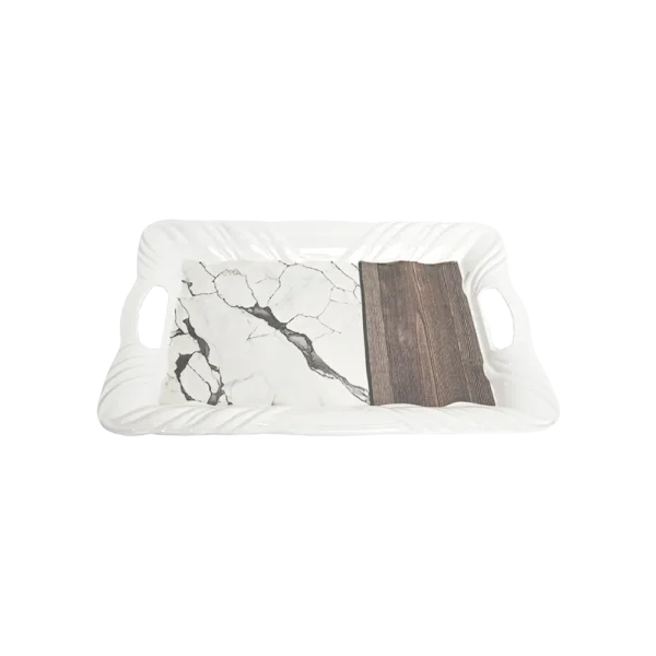 325377010507 - Melamine Rectangular White Tray - FreeShop