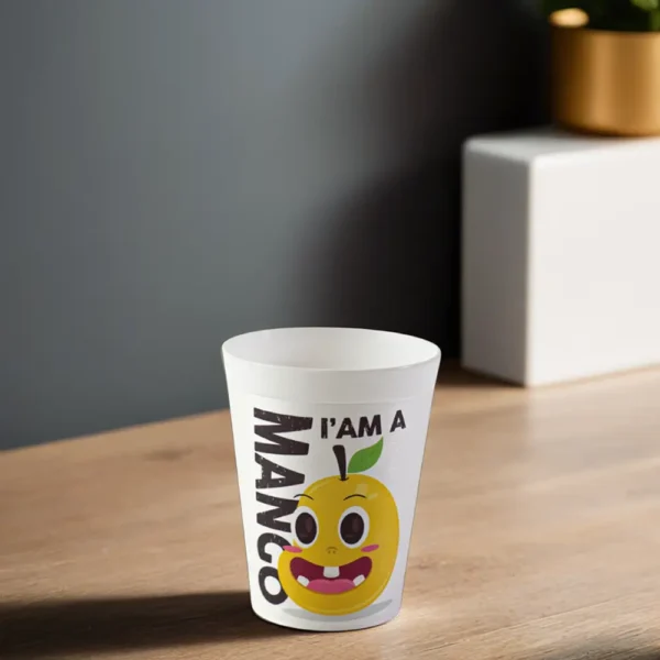 8694064008564 - Hobby Life 300ml Plastic Mango Design White Cup - FreeShop