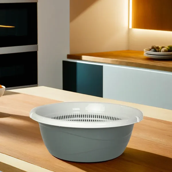 Tuffex 7L Grey Bowl with White Strainer – Freeshop