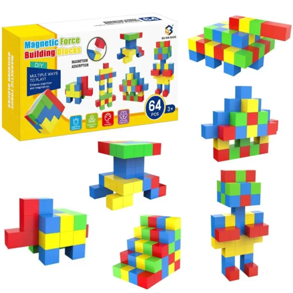 9620408509236 - Magnetic 64pcs Force Building Blocks - FreeShop