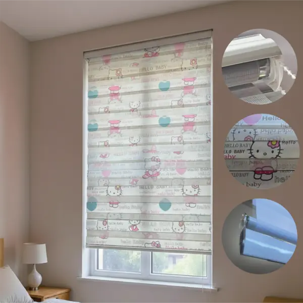 da7be19c71ca - Hello Kitty Design Roll Up Curtain - FreeShop