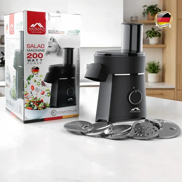 7000000055638 - Momaz Stainless Steel Disk Black Salad Machine 200Watt ...